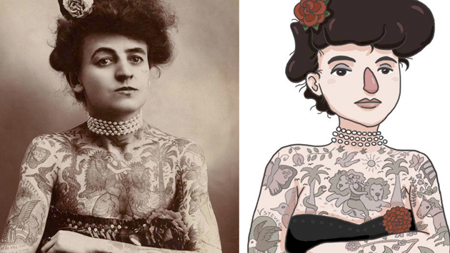 La increíble vida de Maud Stevens Wagner, la primera tatuadora conocida ...